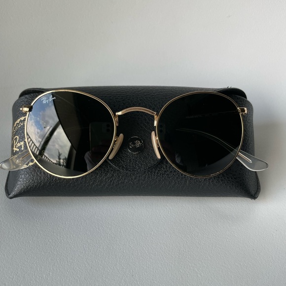 Ray-Ban | Accessories | Rayaban Round Metal Gold Frame Sunglasses ...